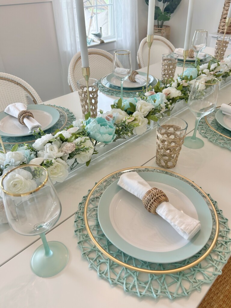 A Coastal Elegance Tablescape - Getting Creative with Carolyn